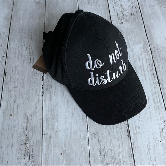 C.C | Accessories | New With Tags C C Black White Do Not Disturb Hat ...